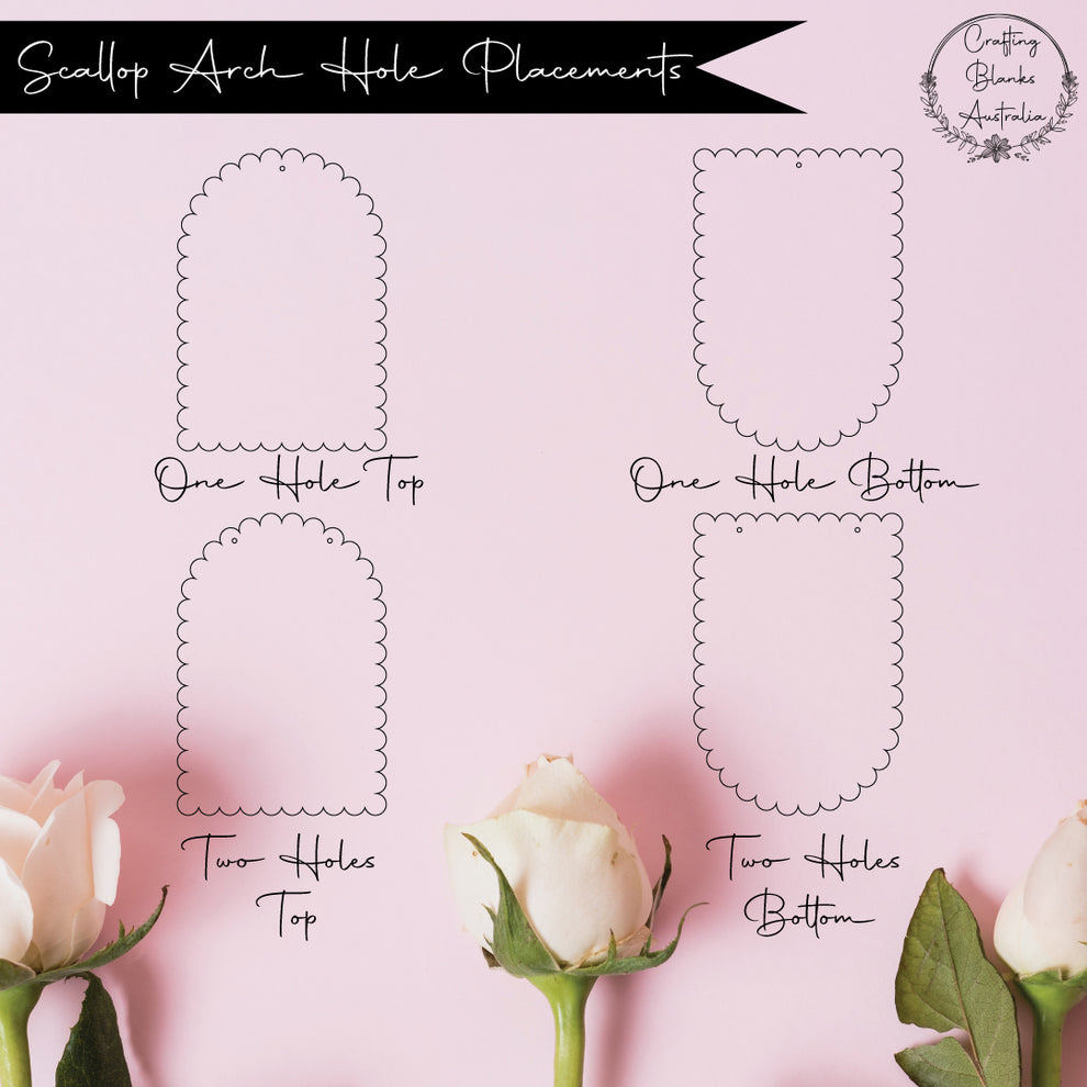 Scallop Arch • Blank Shape • A4 – Crafting Blanks Australia