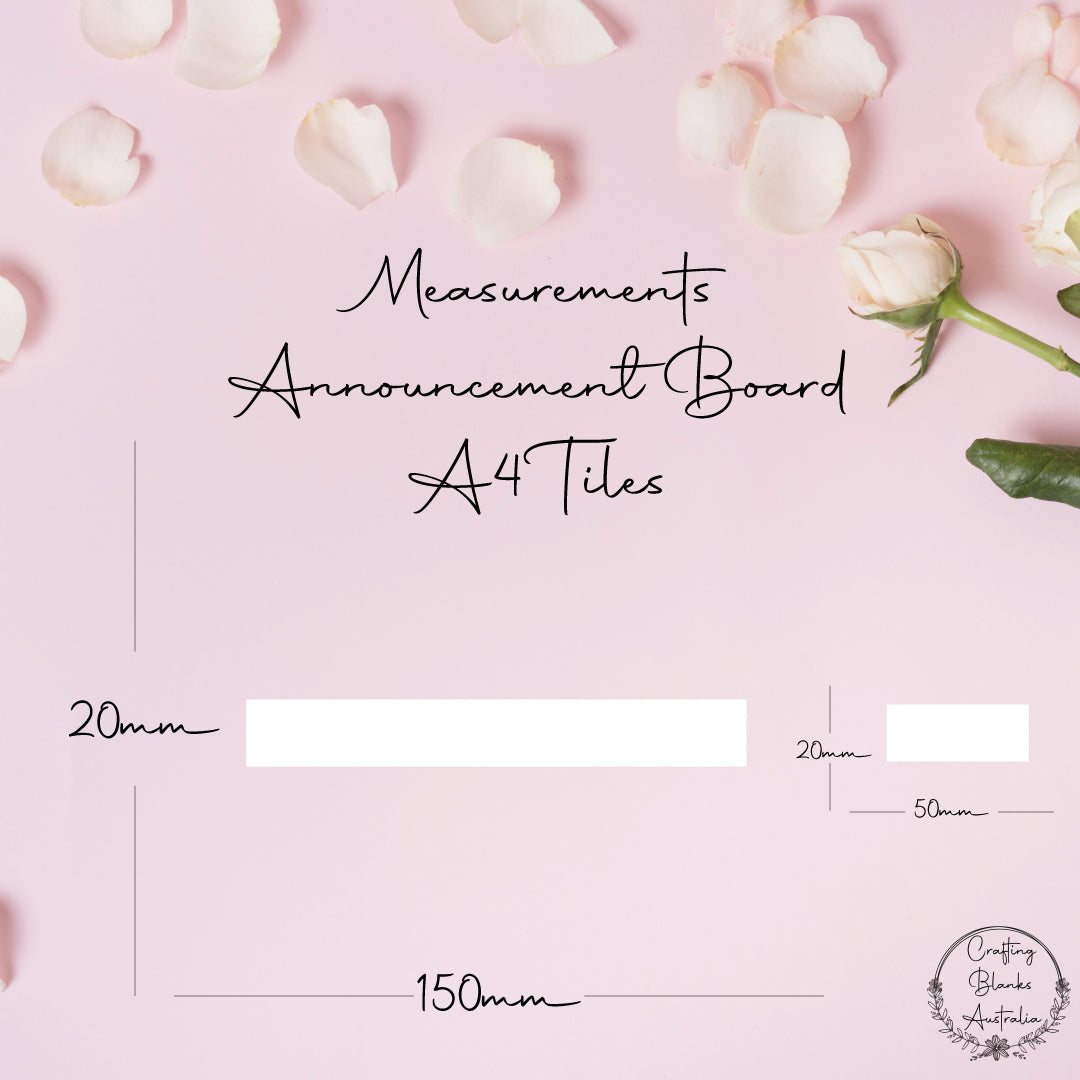 Announcement Board • Blank Shape • A4 – Crafting Blanks Australia