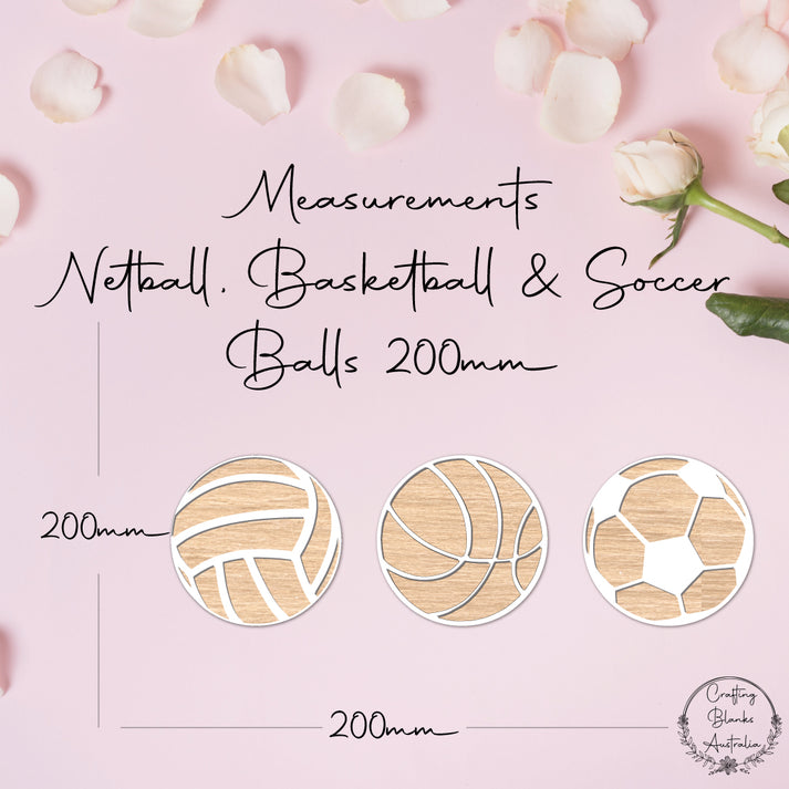 Balls • Sports Plaque • 200mm – Crafting Blanks Australia
