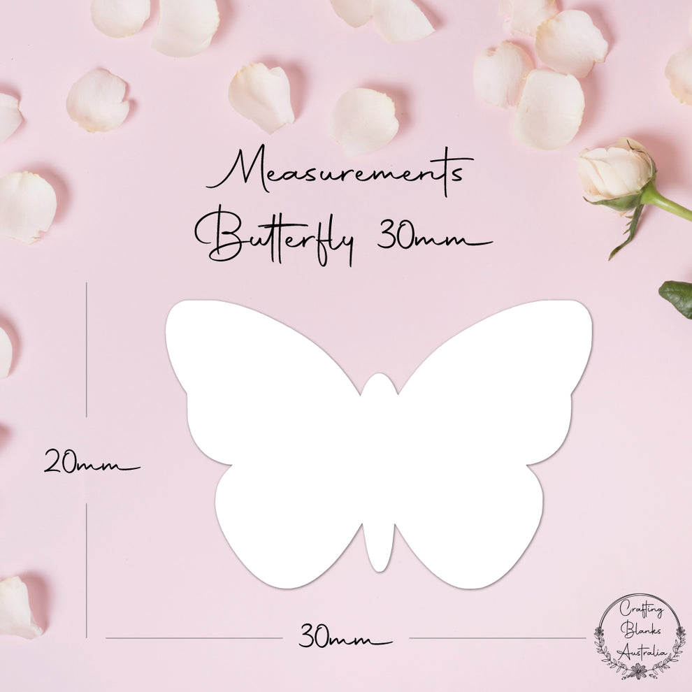 Butterfly • Blank Shape • 30mm – Crafting Blanks Australia