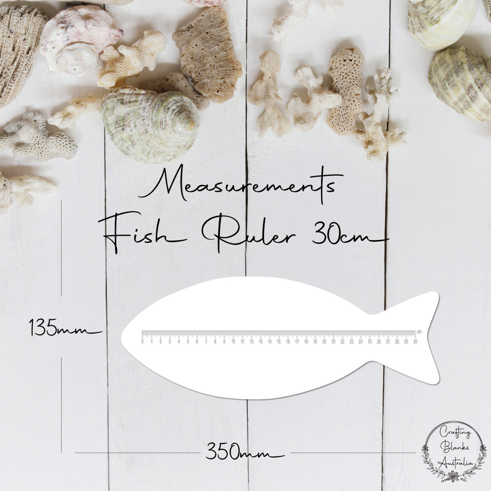 Fish • Ruler • 30cm – Crafting Blanks Australia