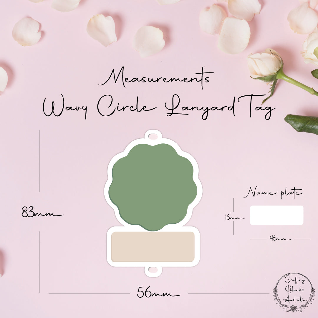 Wavy Circle • Lanyard • Blank Tag – Crafting Blanks Australia