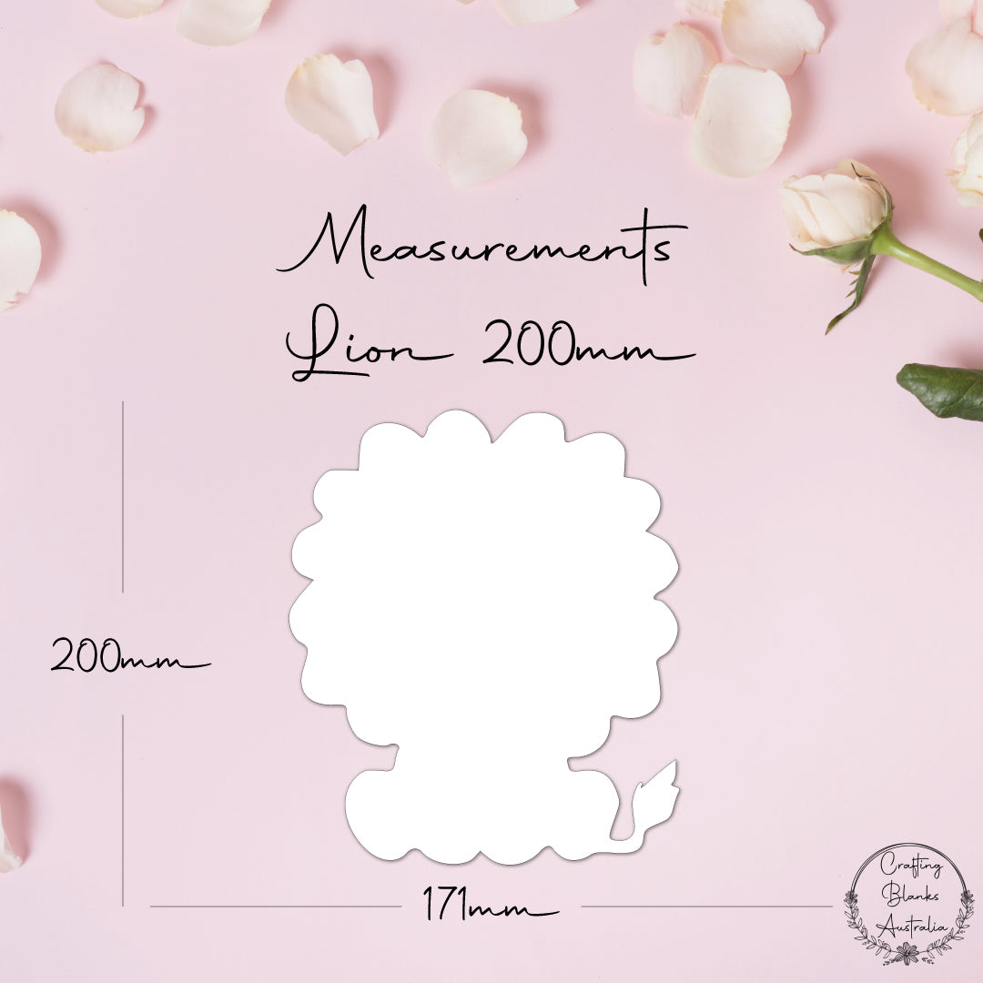 Lion • Blank Shape • 200mm – Crafting Blanks Australia
