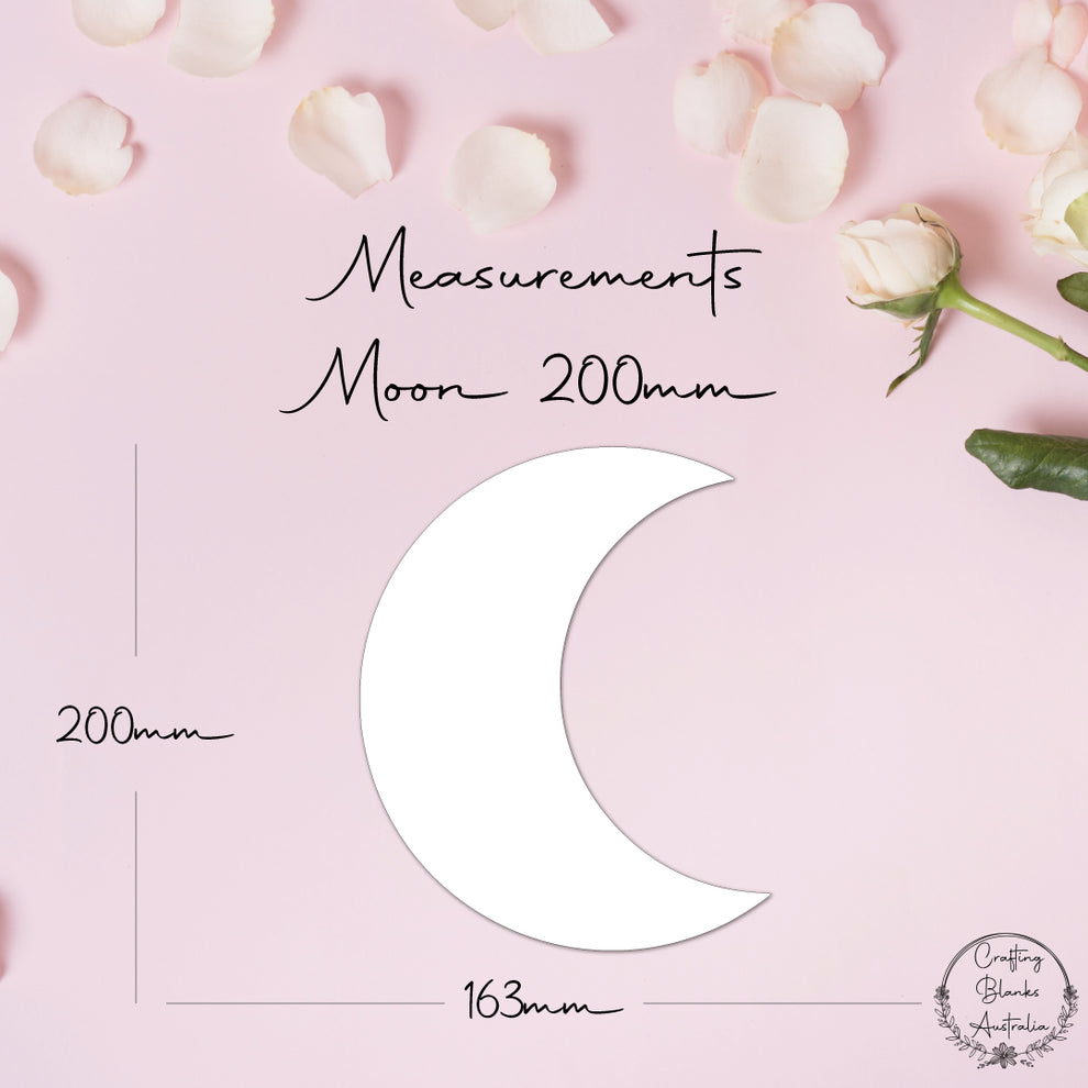 Moon • Blank Shape • 200mm – Crafting Blanks Australia