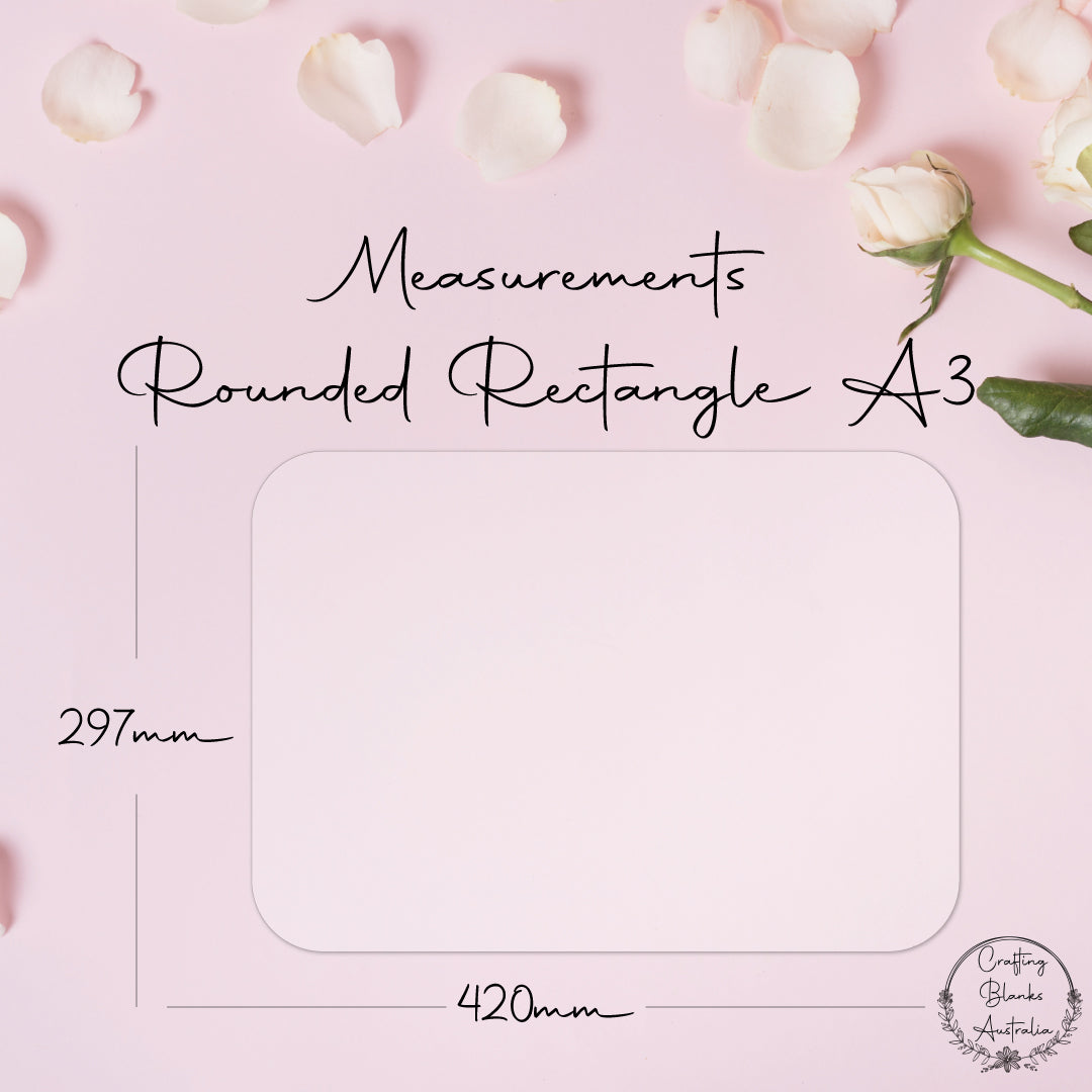 Rounded Rectangle • Blank Shape • A3 – Crafting Blanks Australia