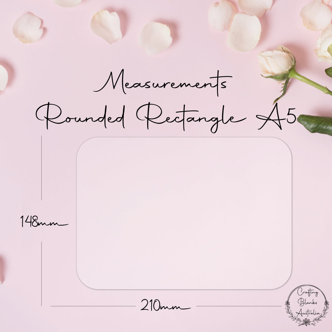 Rounded Rectangle • Blank Shape • A5 – Crafting Blanks Australia