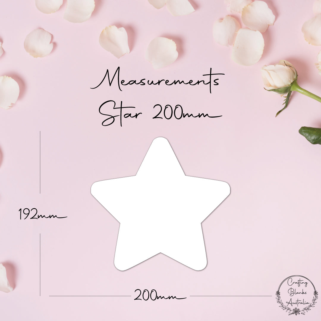 Star • Blank Shape • 200mm – Crafting Blanks Australia