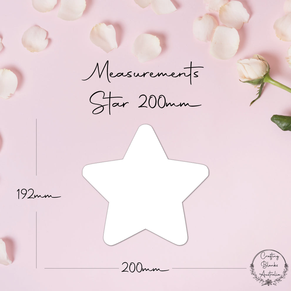 Star • Blank Shape • 200mm – Crafting Blanks Australia