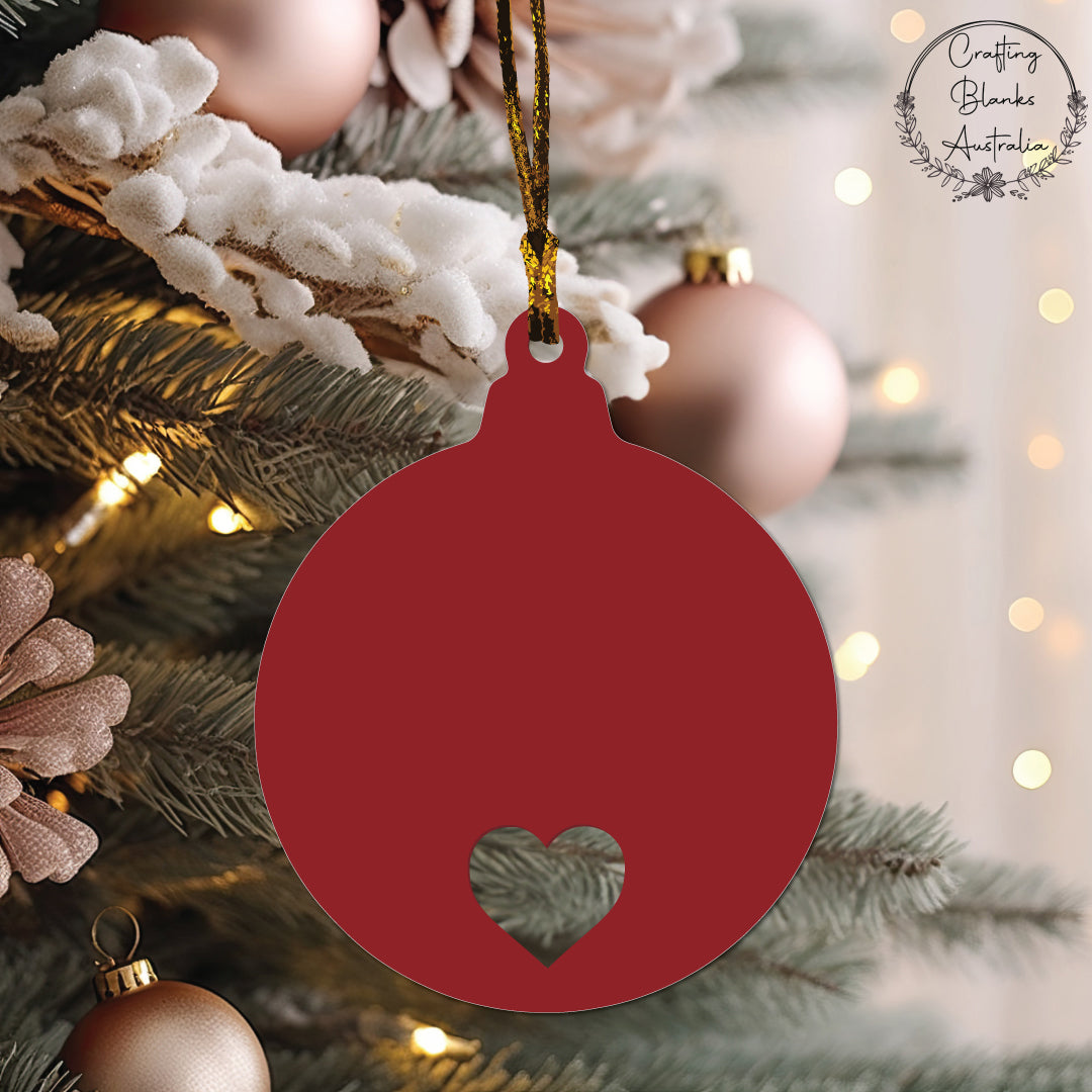 Heart • Bauble Shape • 40mm – Crafting Blanks Australia