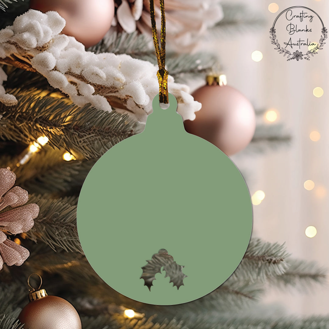 Holly • Bauble Shape • 100mm – Crafting Blanks Australia