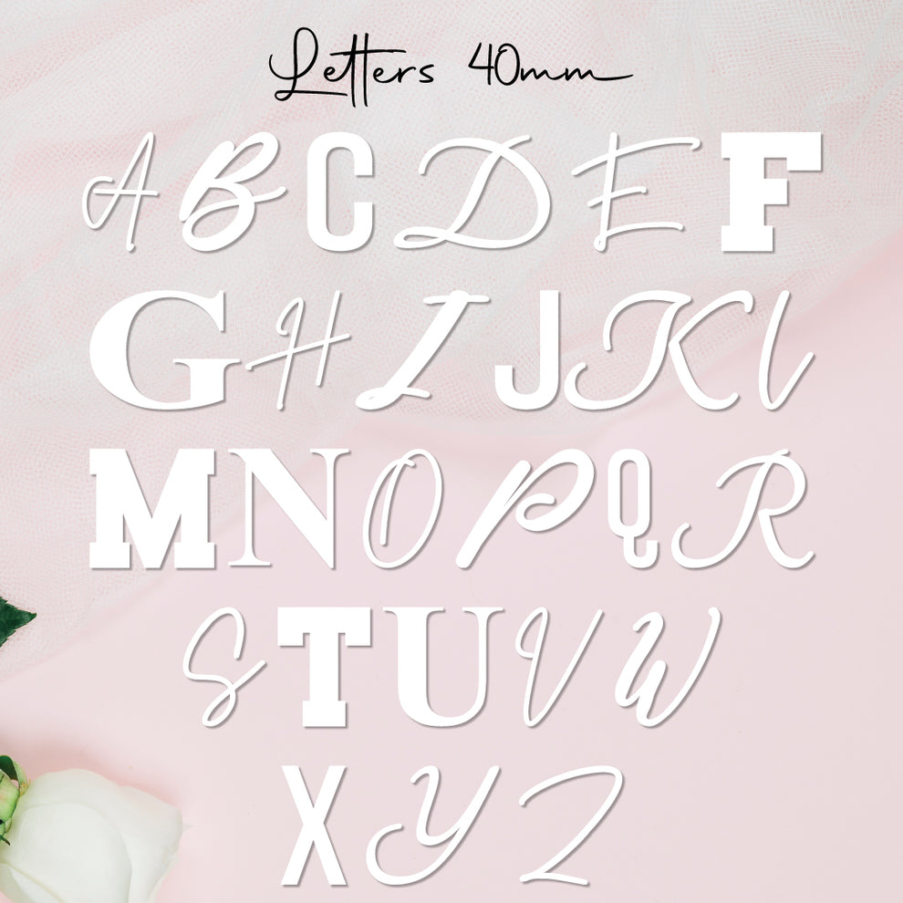 Single Letters • Blank Shape • 40mm – Crafting Blanks Australia